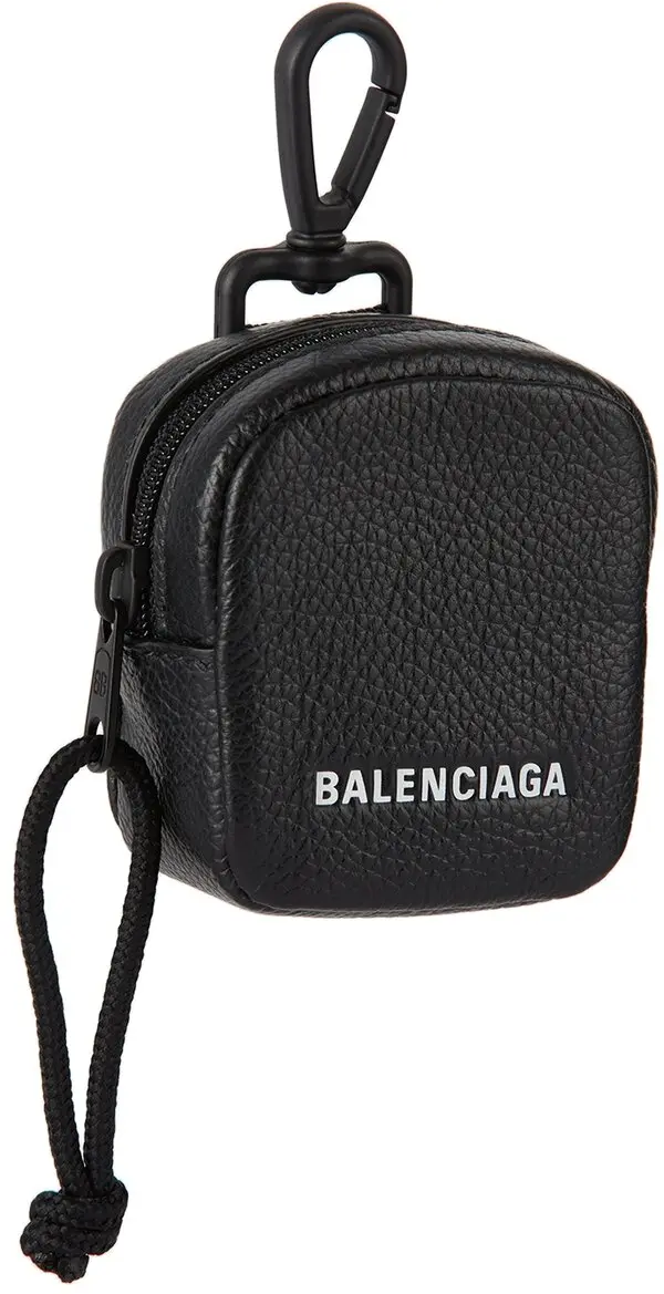 Balenciaga Black Explorer Airpods Case In 1000 Black - 46% Off